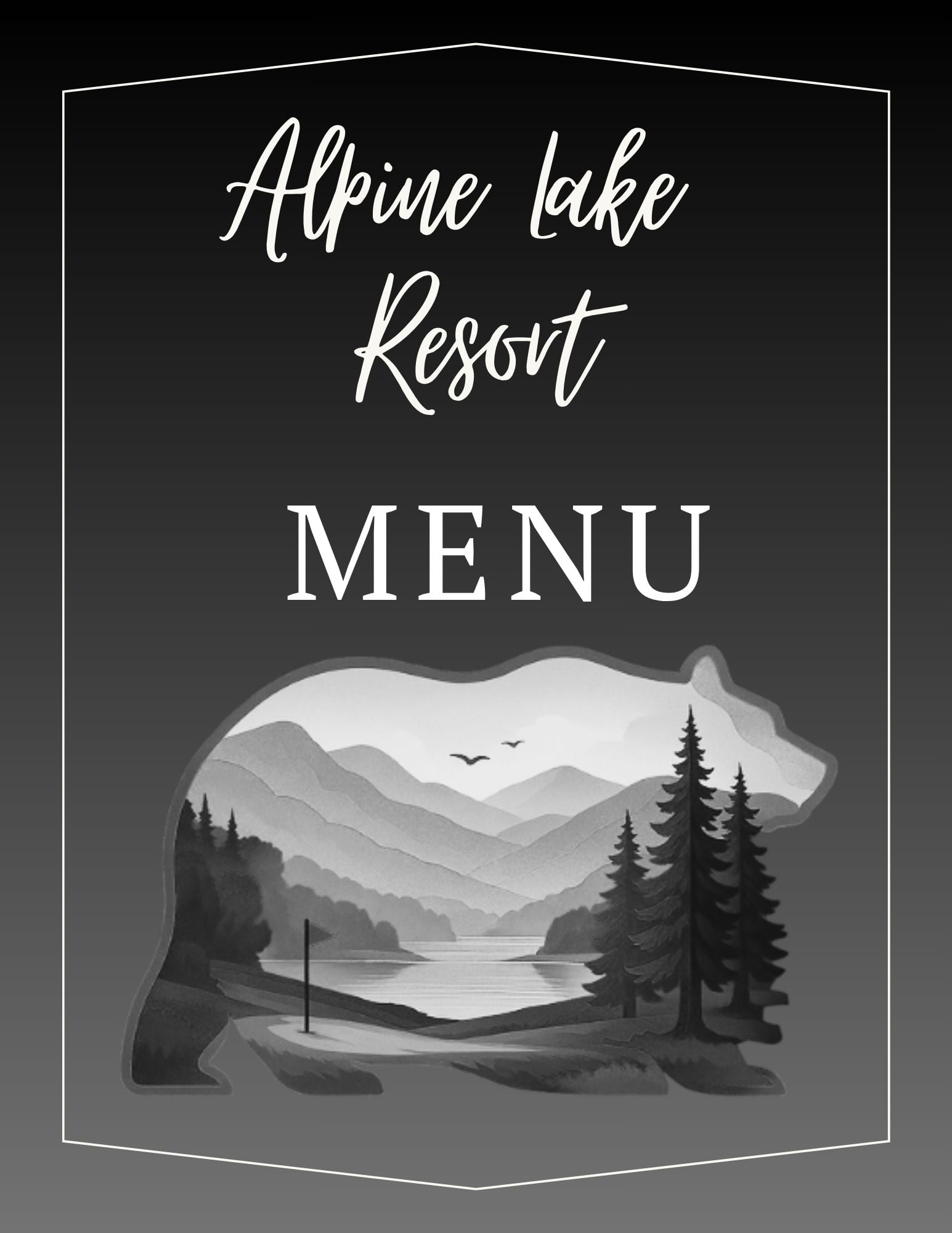 Restaurant Menu – Alpine Lake